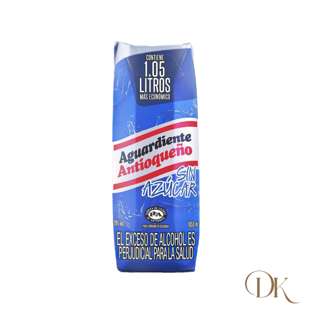 AGUARDIENTE ANTIOQUEÑO SIN AZUCAR AZUL TETRA X 1.05 LT – DRINKA